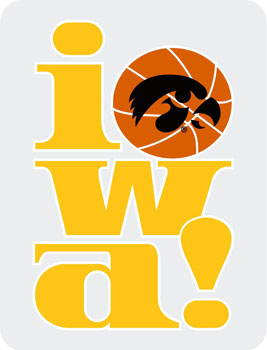 University of Iowa Decals Basketball